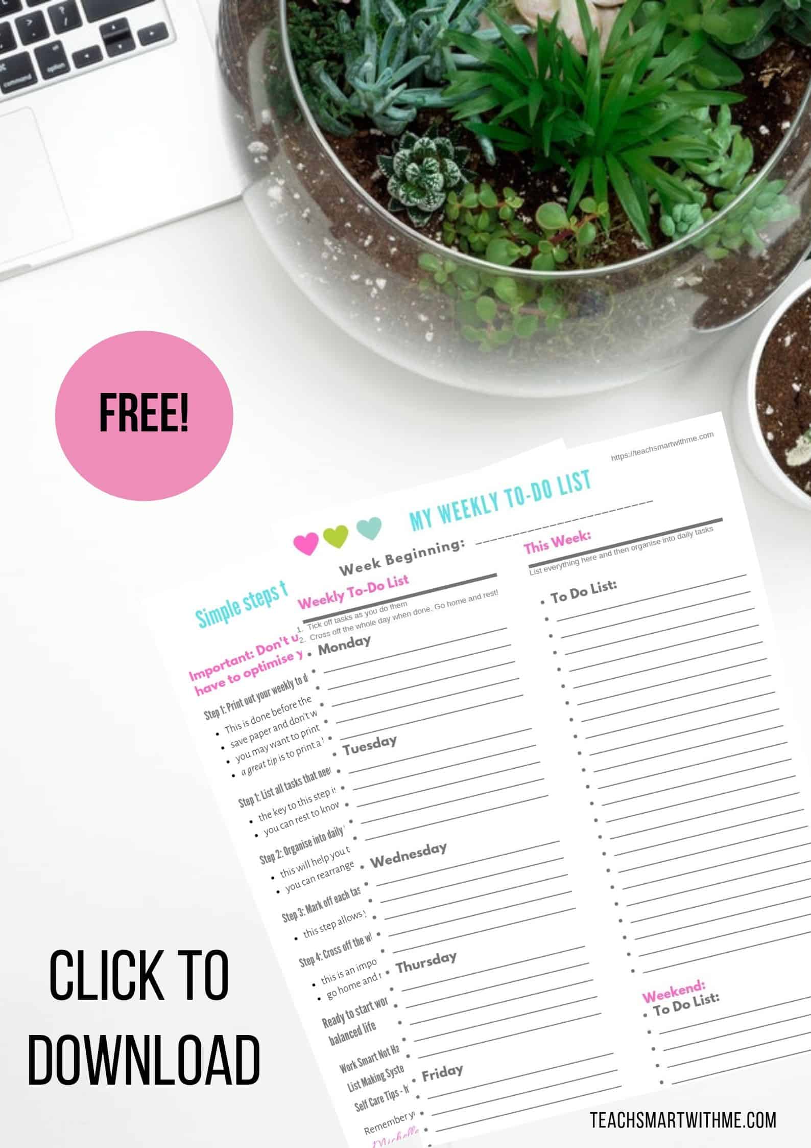 Free To-Do List Templates for Busy Teachers - TEACH SMART with me
